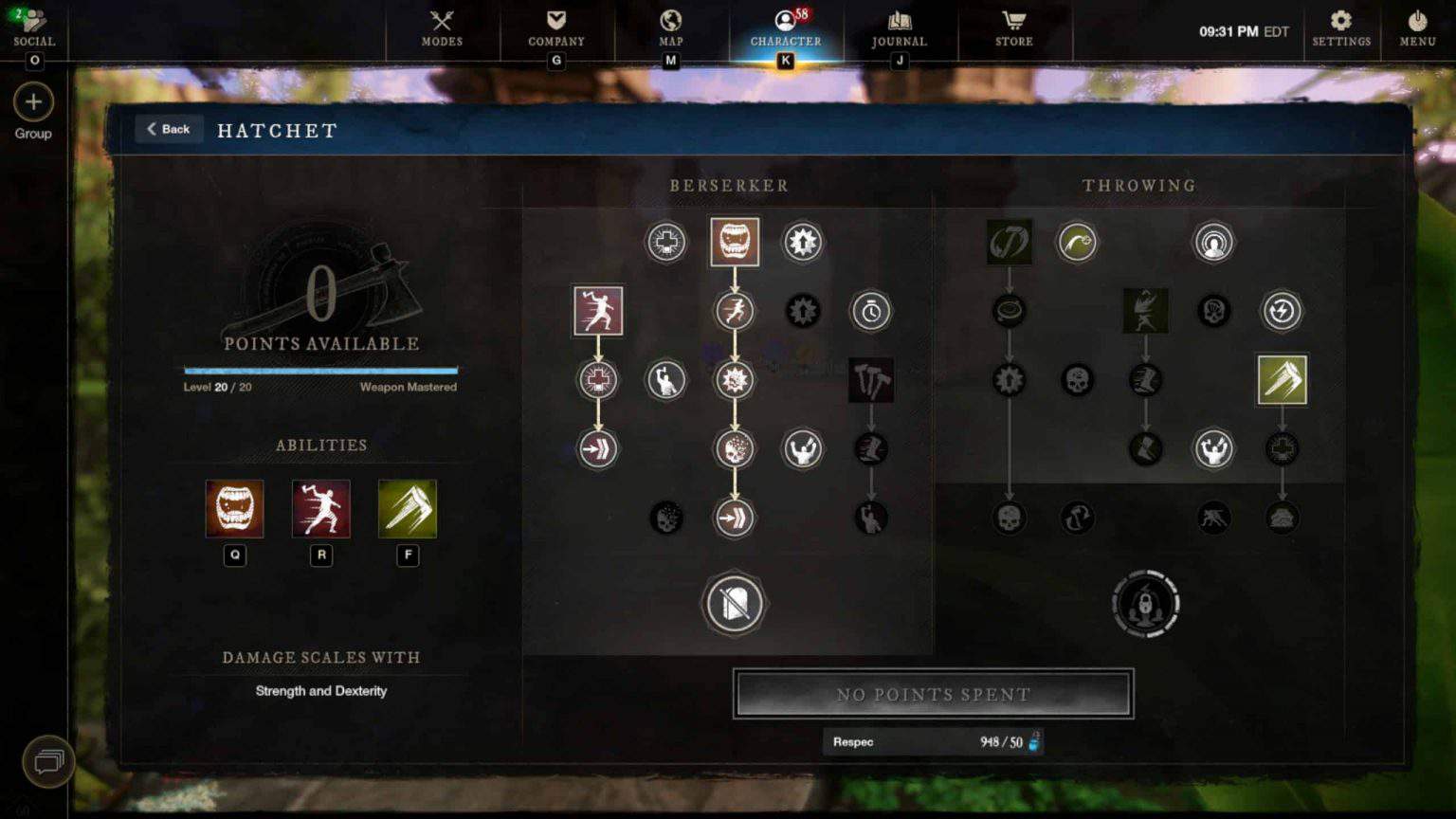 New World Hatchet Spear Build