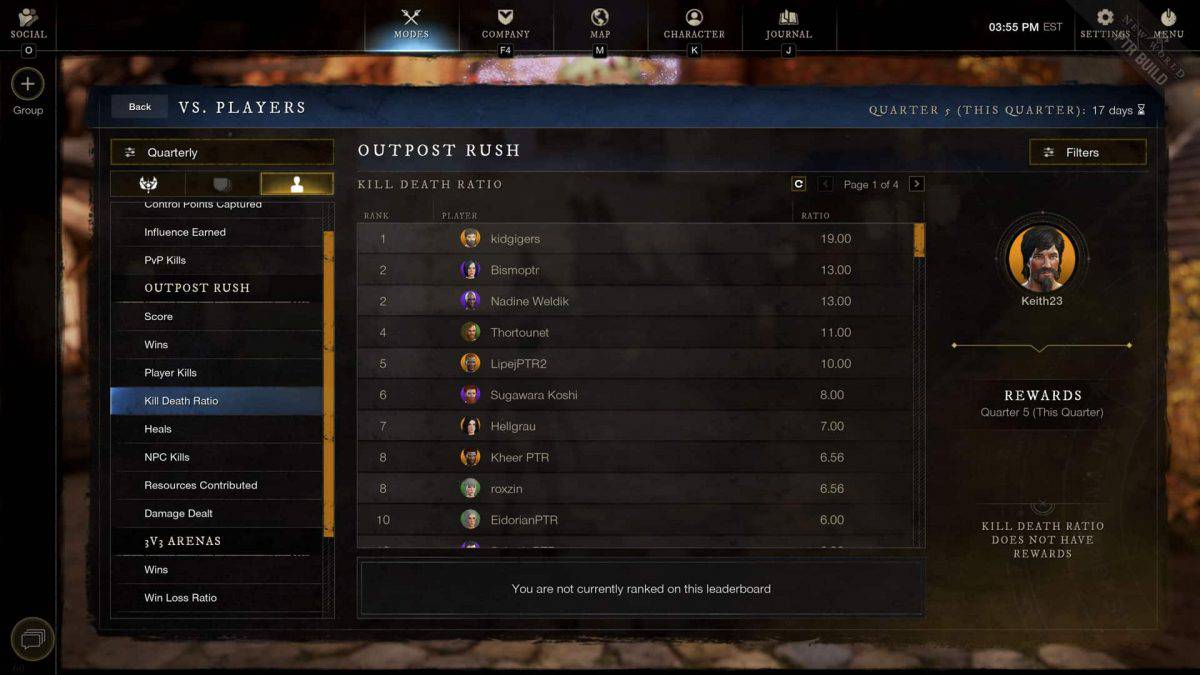 New World Leaderboards