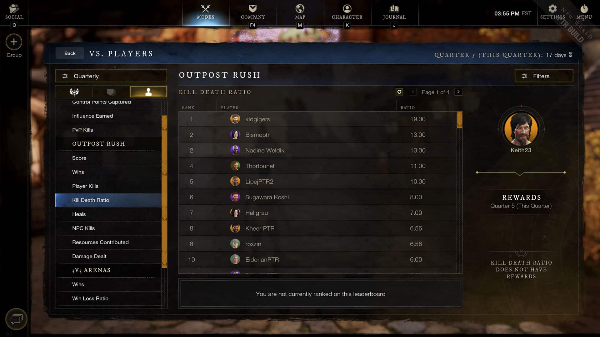 New World Leaderboards