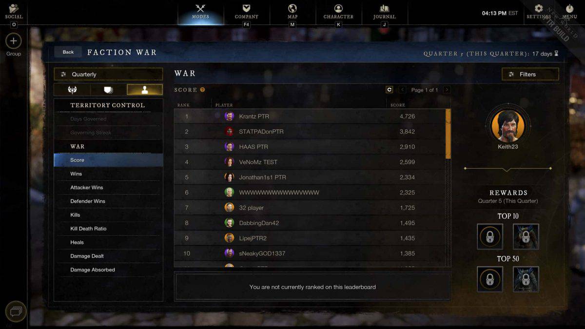 New World Leaderboards